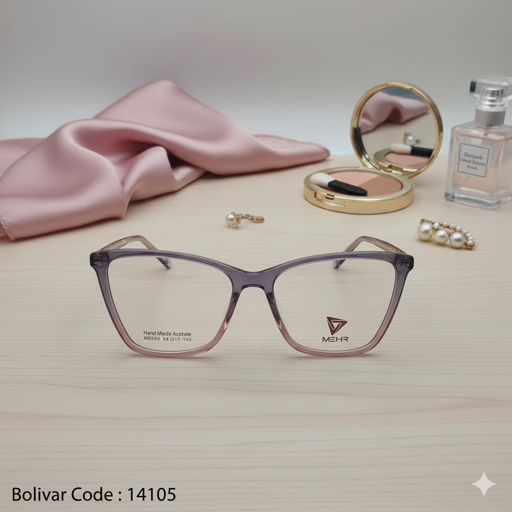 Bolivar MEHR Elegant Wide-Fit Cat-Eye Acetate Eyeglasses | Code: 14105 - bolivareyewear