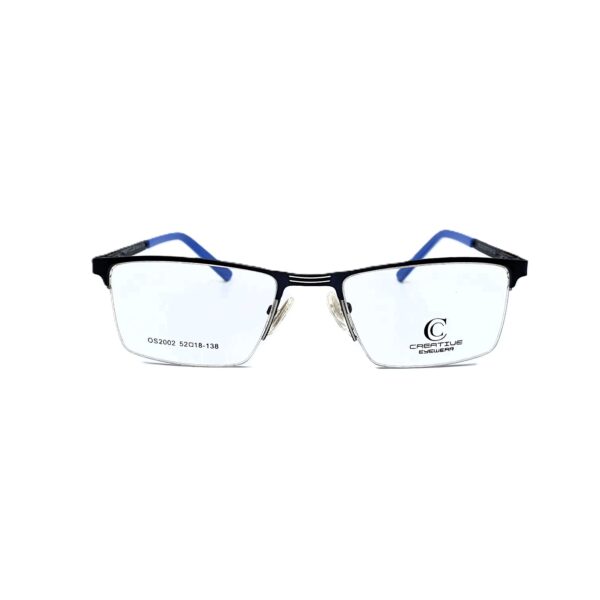 Elegant Half-Rim Rectangle Eyeglasses by BOLIVAR & CREATIUE - Blue ...