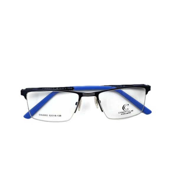 Elegant Half-Rim Rectangle Eyeglasses by BOLIVAR & CREATIUE - Blue ...